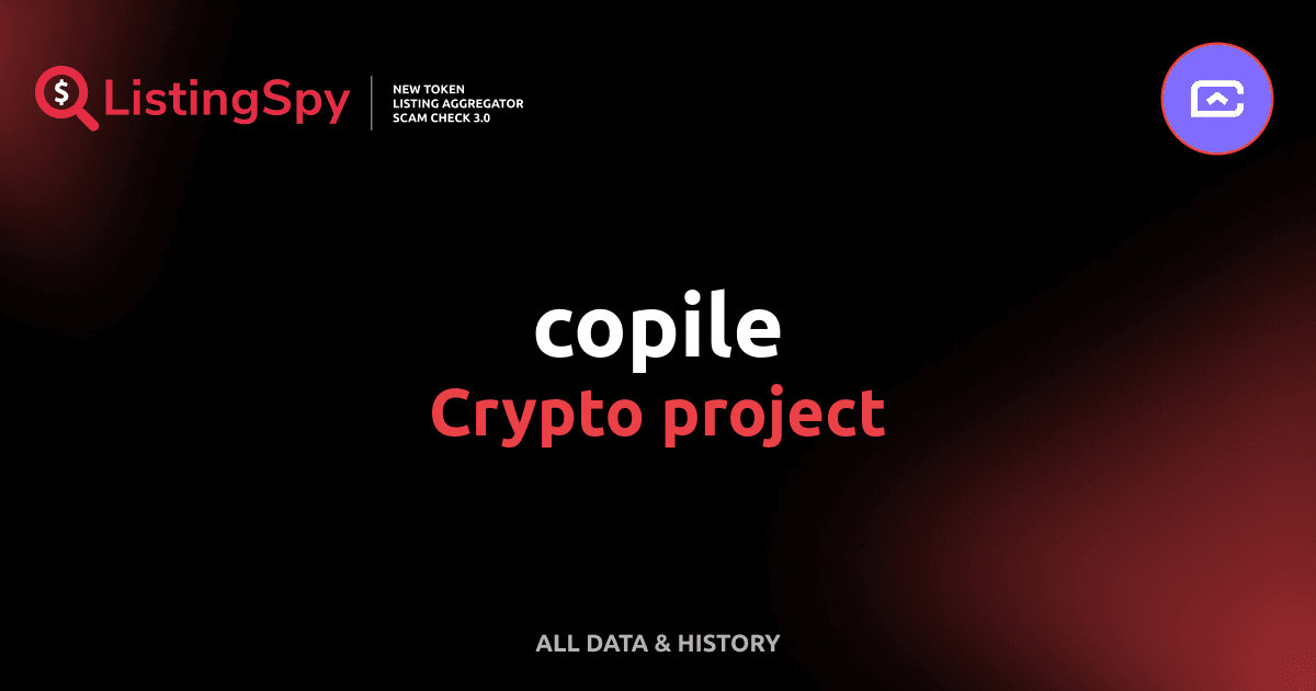 copile crypto project: copile token listings, events, analysis | ListingSpy