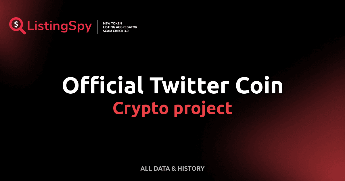 Official Twitter Coin crypto project: TWITTER token listings, events ...
