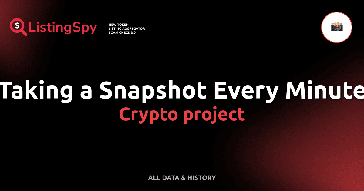 Taking a Snapshot Every Minute crypto project: SNAP token listings ...