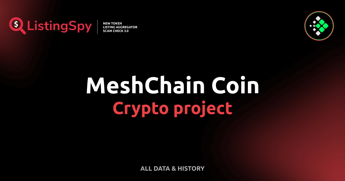 MeshChain Coin crypto project: MCC token listings, events, analysis ...