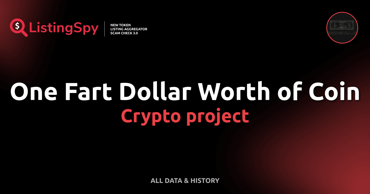 One Fart Dollar Worth of Coin crypto project: FARTDOLLAR token listings ...