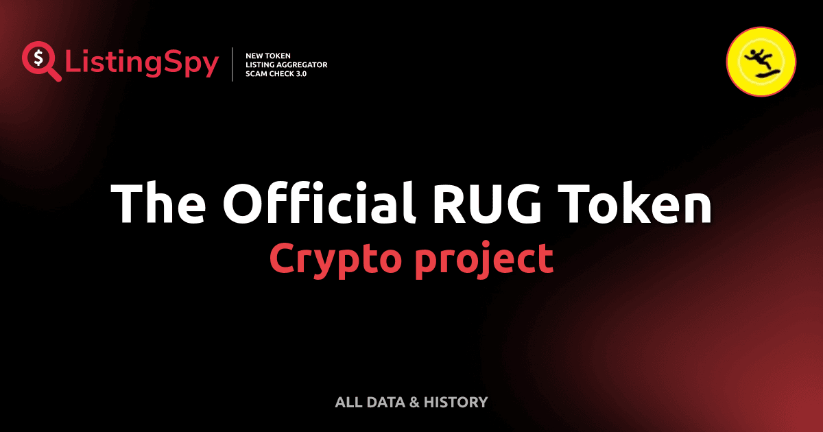 The Official RUG Token crypto project: RUG token listings, events ...