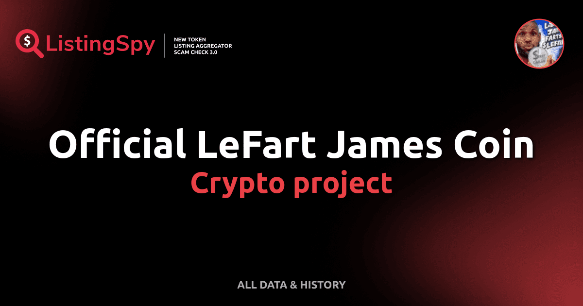 Official LeFart James Coin crypto project: LeFart token listings ...