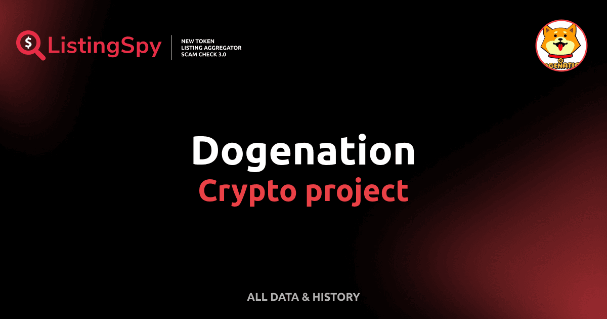 Dogenation crypto project: Donate token listings, events, analysis ...