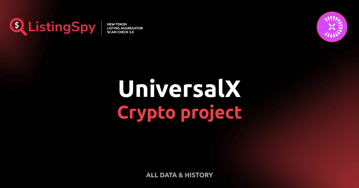 UniversalX crypto project: UIX token listings, events, analysis | ListingSpy