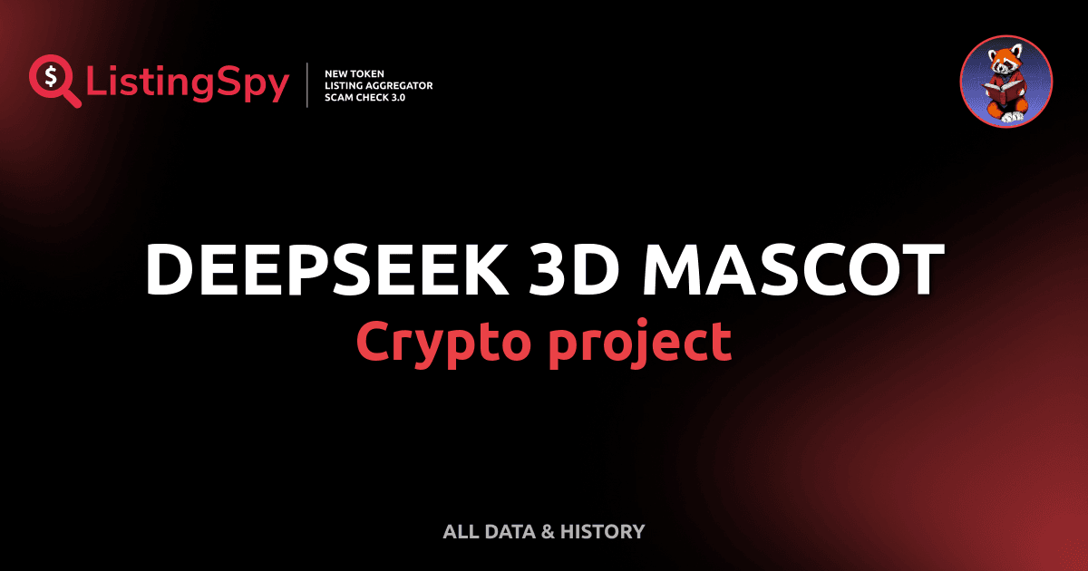 DEEPSEEK 3D MASCOT crypto project: MESH token listings, events, analysis | ListingSpy