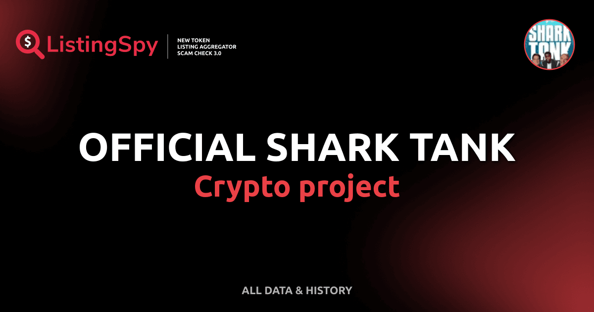 OFFICIAL SHARK TANK crypto project: SHARKTANK token listings, events ...