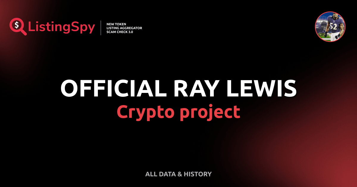 OFFICIAL RAY LEWIS crypto project: FIT token listings, events, analysis | ListingSpy
