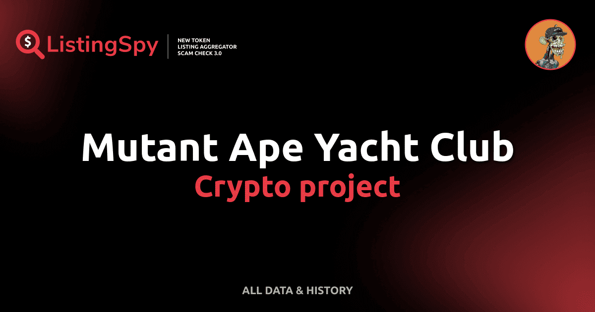 Mutant Ape Yacht Club crypto project: MAYC token listings, events ...