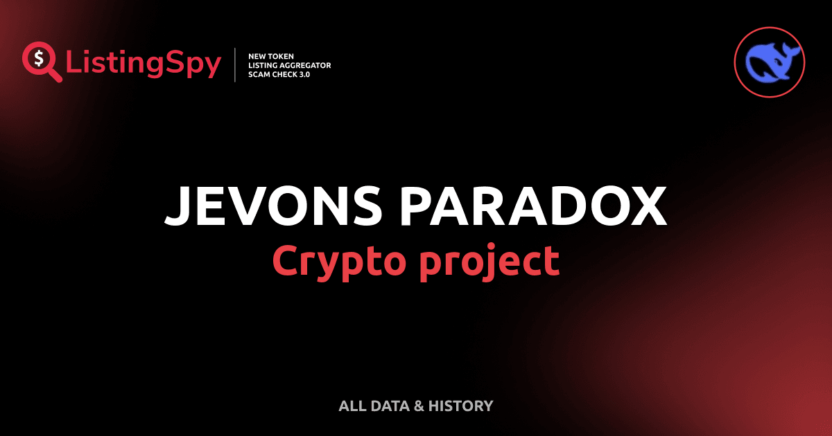 JEVONS PARADOX crypto project: JEVON token listings, events, analysis ...