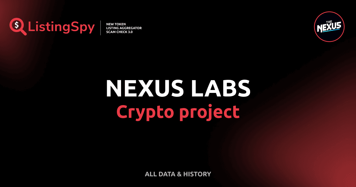 NEXUS LABS crypto project: NEXUS token listings, events, analysis | ListingSpy
