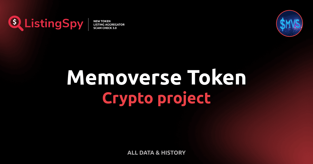 Memoverse Token crypto project: MVS token listings, events, analysis | ListingSpy