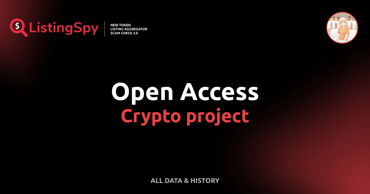 Open Access crypto project: OA token listings, events, analysis | ListingSpy
