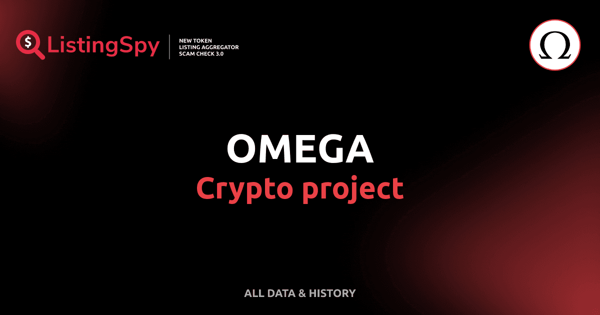 OMEGA crypto project: omega token listings, events, analysis | ListingSpy