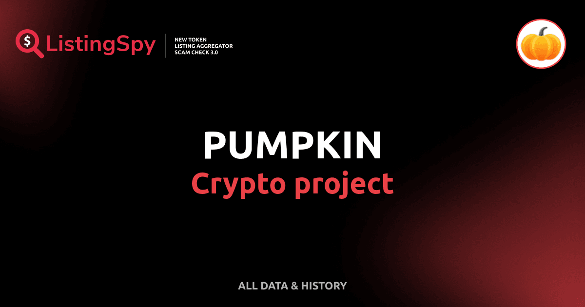 PUMPKIN crypto project: PKIN token listings, events, analysis | ListingSpy