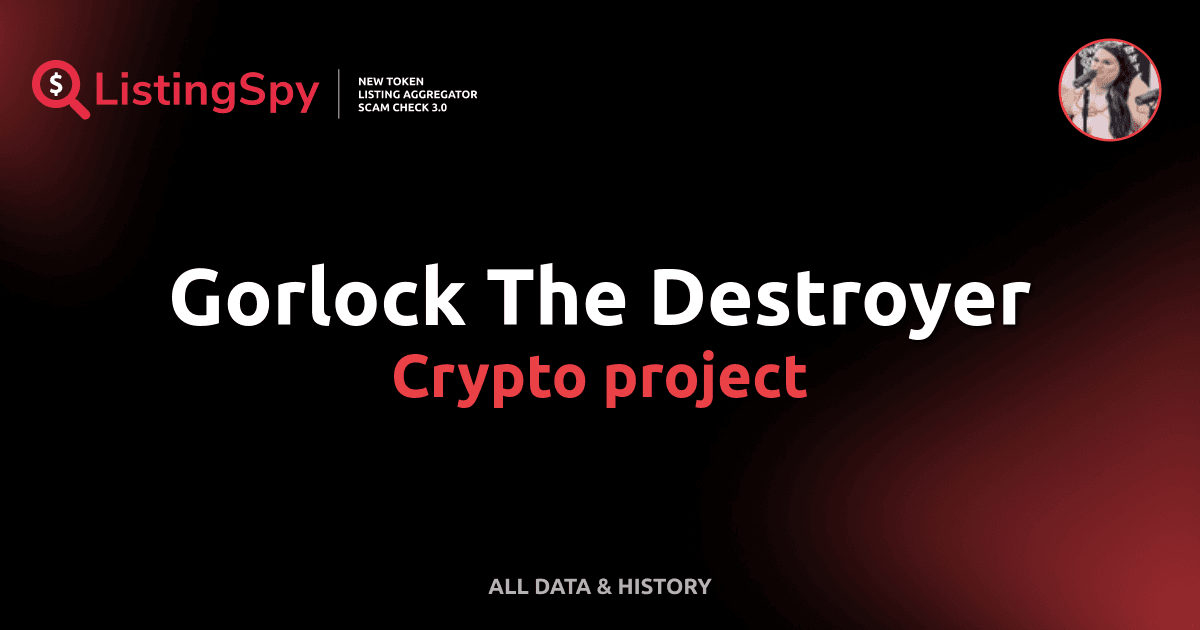 Gorlock The Destroyer crypto project: GORLOCK token listings, events ...