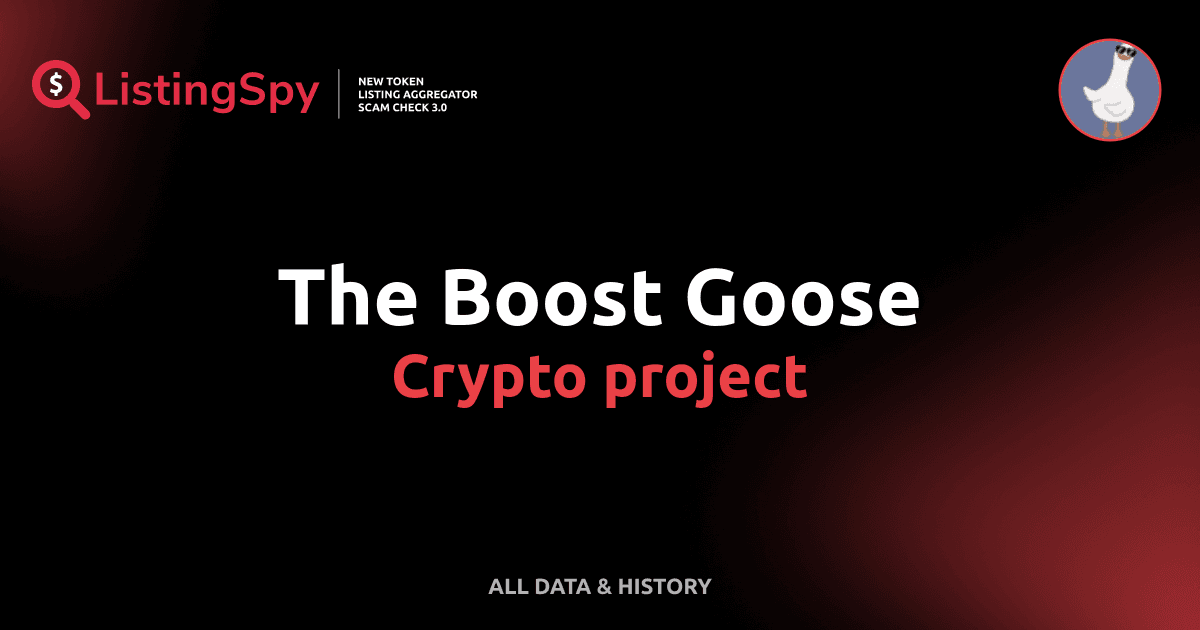 The Boost Goose crypto project: BOOSE token listings, events, analysis ...