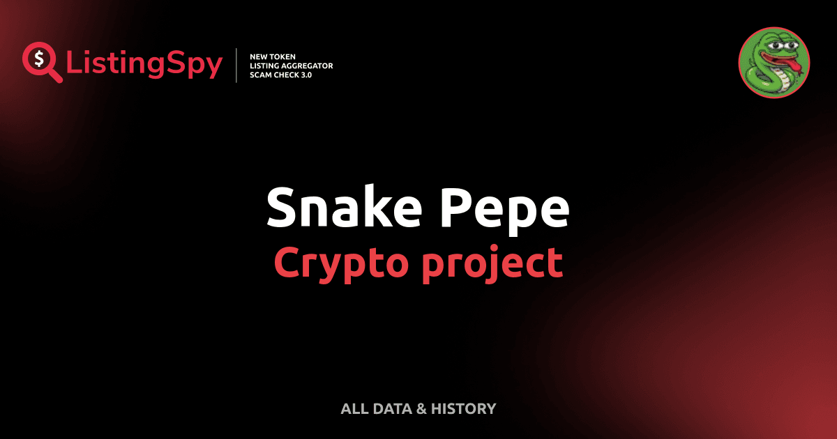 Snake Pepe crypto project: SNEPE token listings, events, analysis ...