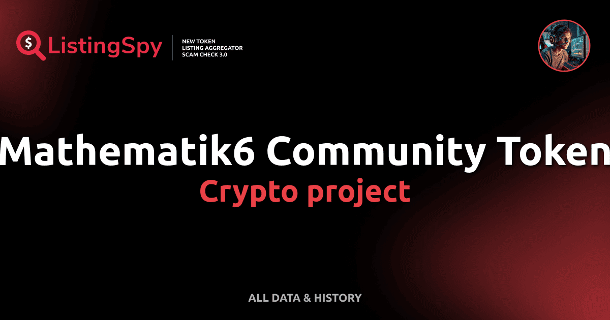 Mathematik6 Community Token crypto project: MVI token listings, events, analysis | ListingSpy