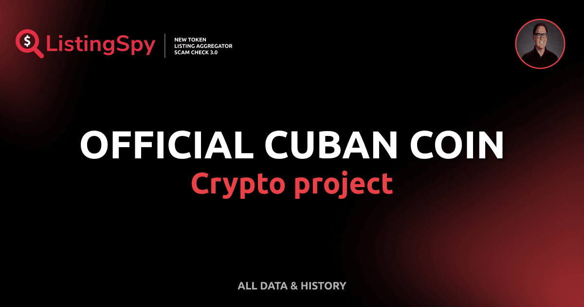 OFFICIAL CUBAN COIN crypto project: CUBANCOIN token listings, events, analysis | ListingSpy