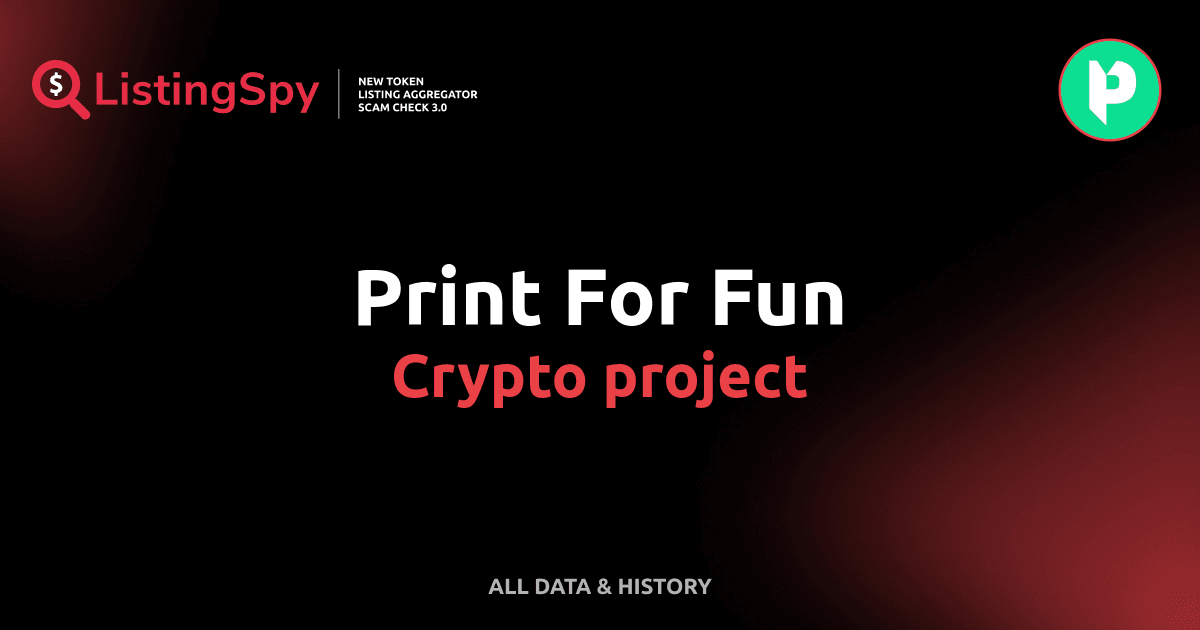 Print For Fun crypto project: PRINTER token listings, events, analysis ...