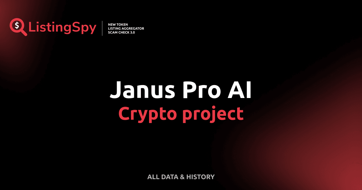Janus Pro AI crypto project: JANUS token listings, events, analysis | ListingSpy
