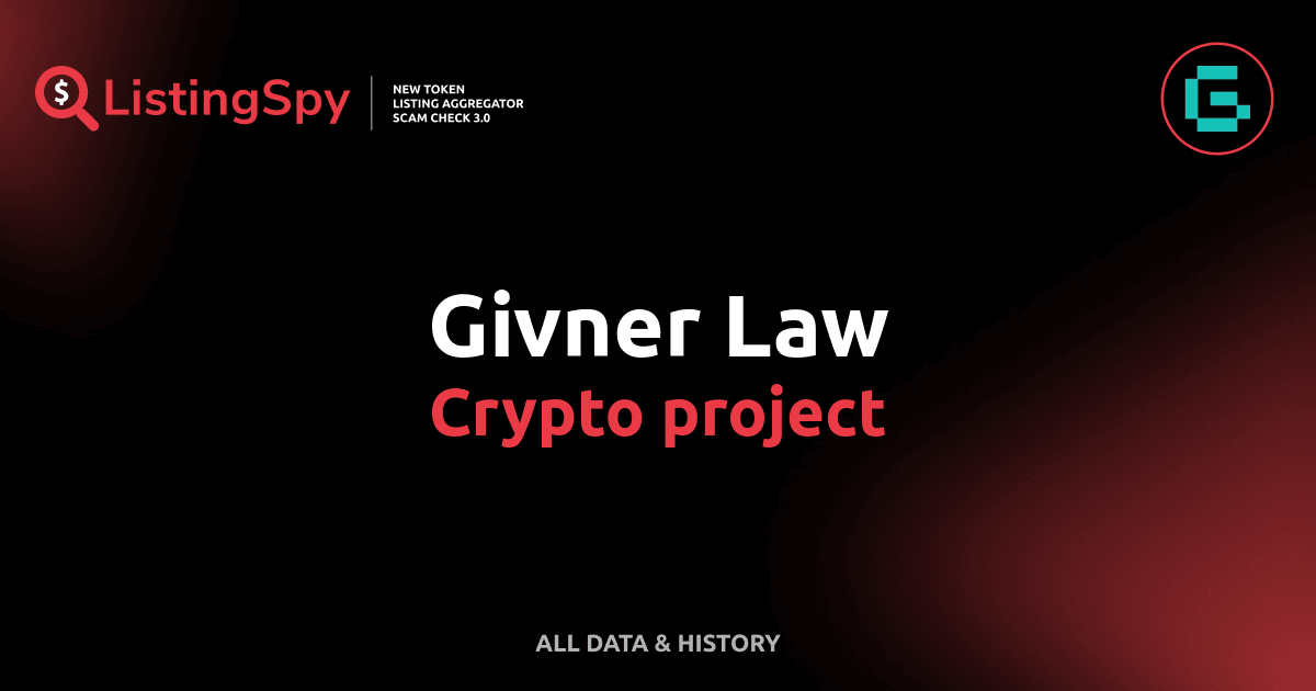 Givner Law crypto project: GivnerLaw token listings, events, analysis ...