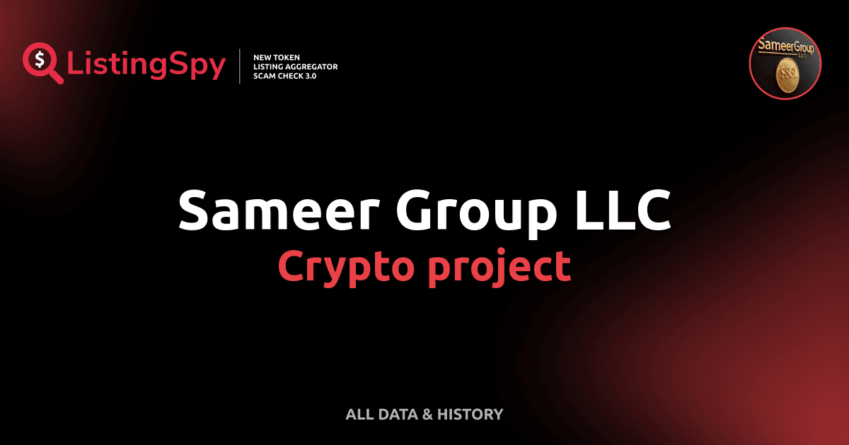 Sameer Group LLC crypto project: SGL token listings, events, analysis ...