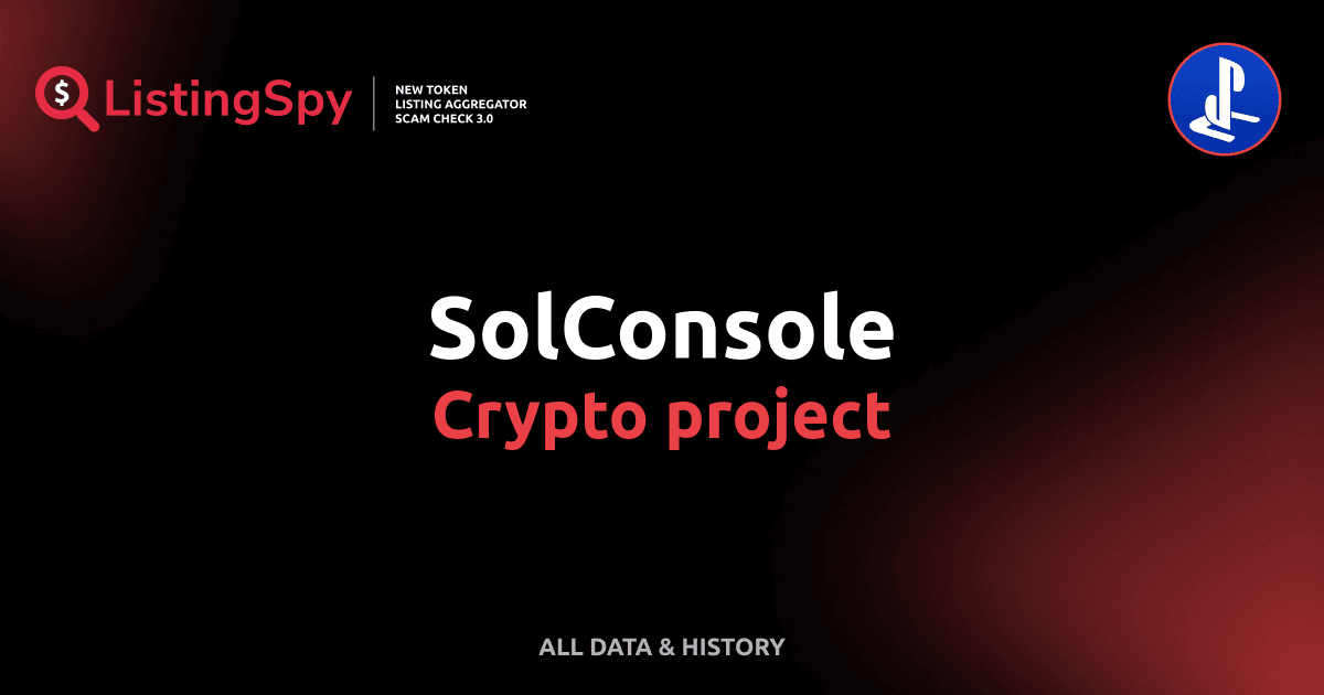 SolConsole crypto project: SOLCON token listings, events, analysis ...