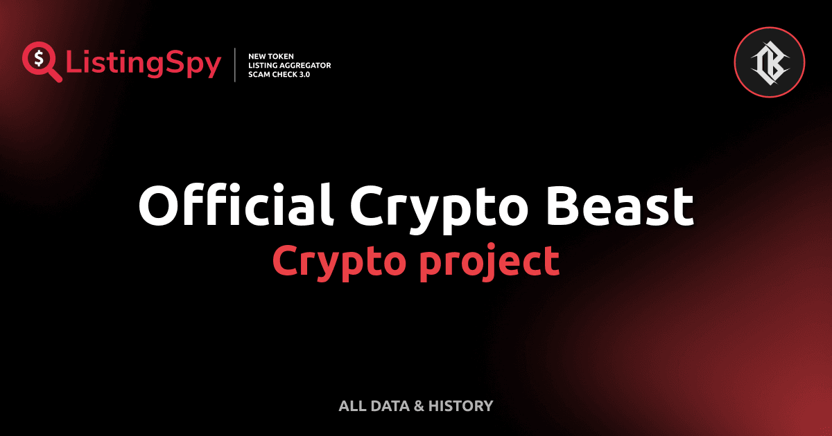 Official Crypto Beast crypto project: BEAST token listings, events, analysis | ListingSpy