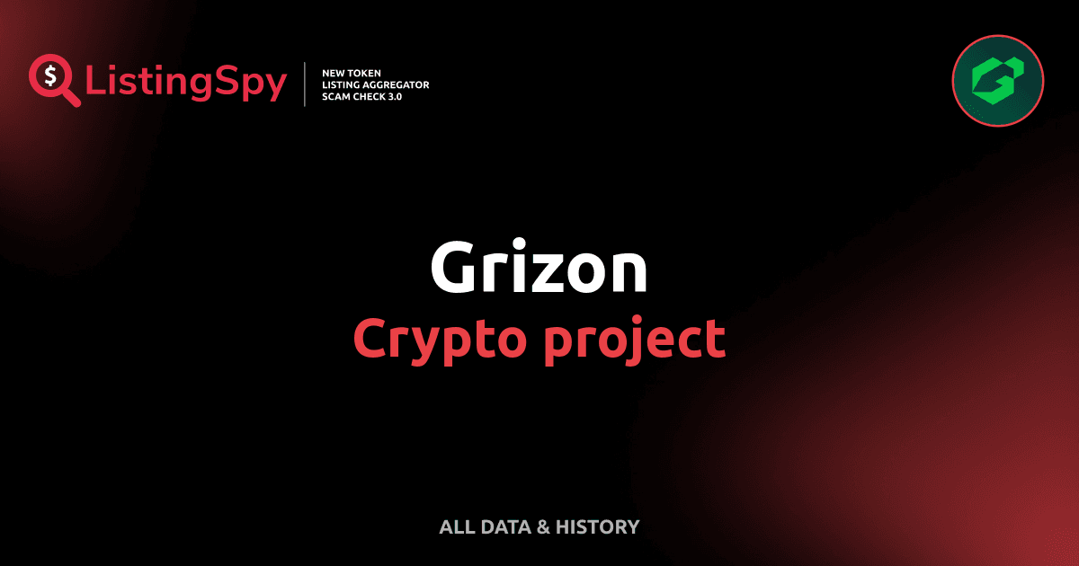 Grizon crypto project: GRIZON token listings, events, analysis | ListingSpy