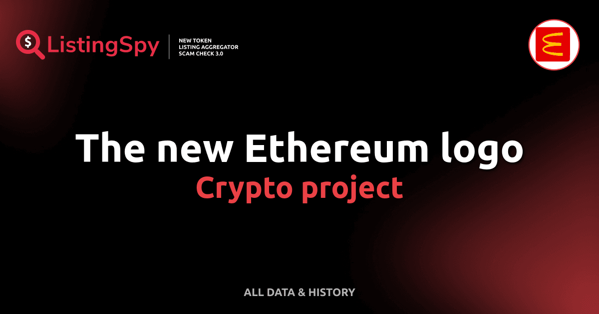 The new Ethereum logo crypto project: ETH token listings, events ...