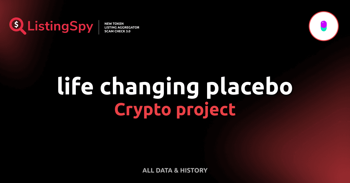 life changing placebo crypto project: PLACEBO token listings, events ...