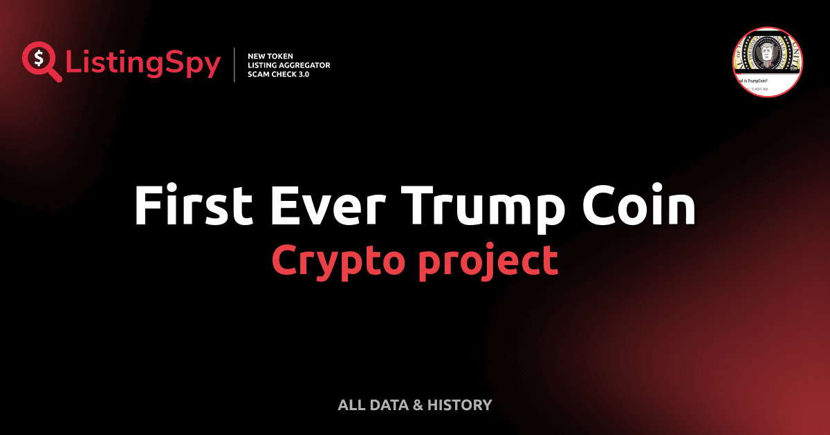 First Ever Trump Coin crypto project: TRUMPCOIN token listings, events ...