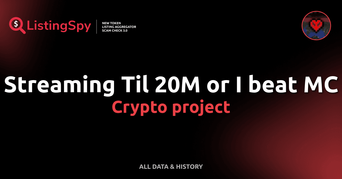 Streaming Til 20M or I beat MC crypto project: HARDCORE token listings, events, analysis ...