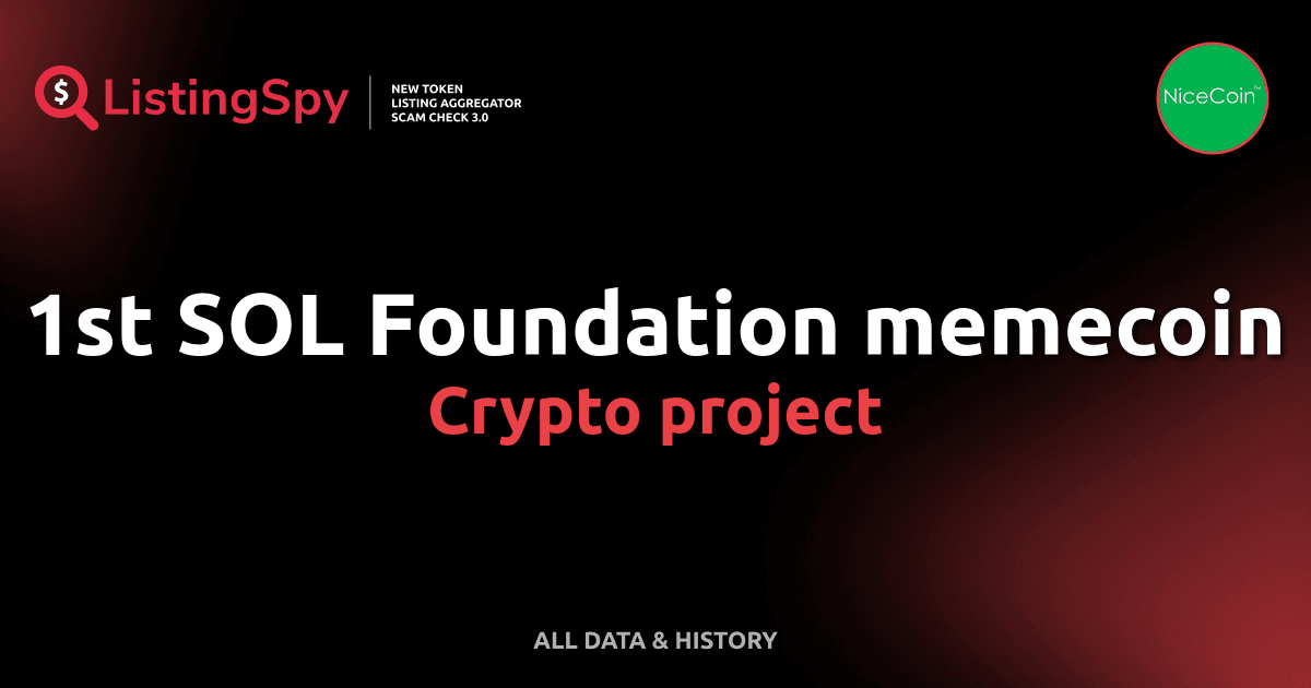 1st SOL Foundation memecoin crypto project: NICECOIN token listings ...