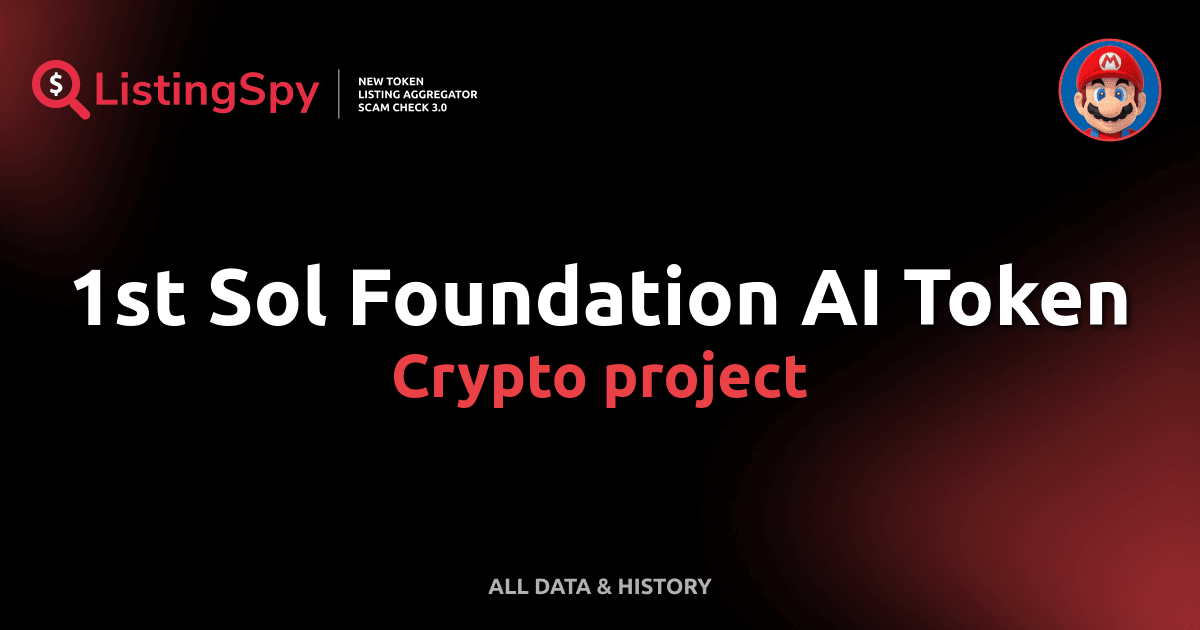 1st Sol Foundation AI Token crypto project: MAR1O token listings ...