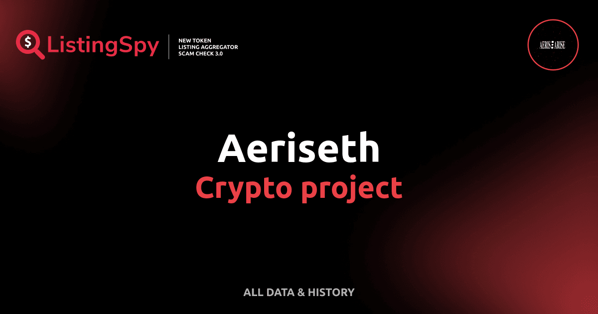 Aeriseth crypto project: Aeris token listings, events, analysis | ListingSpy