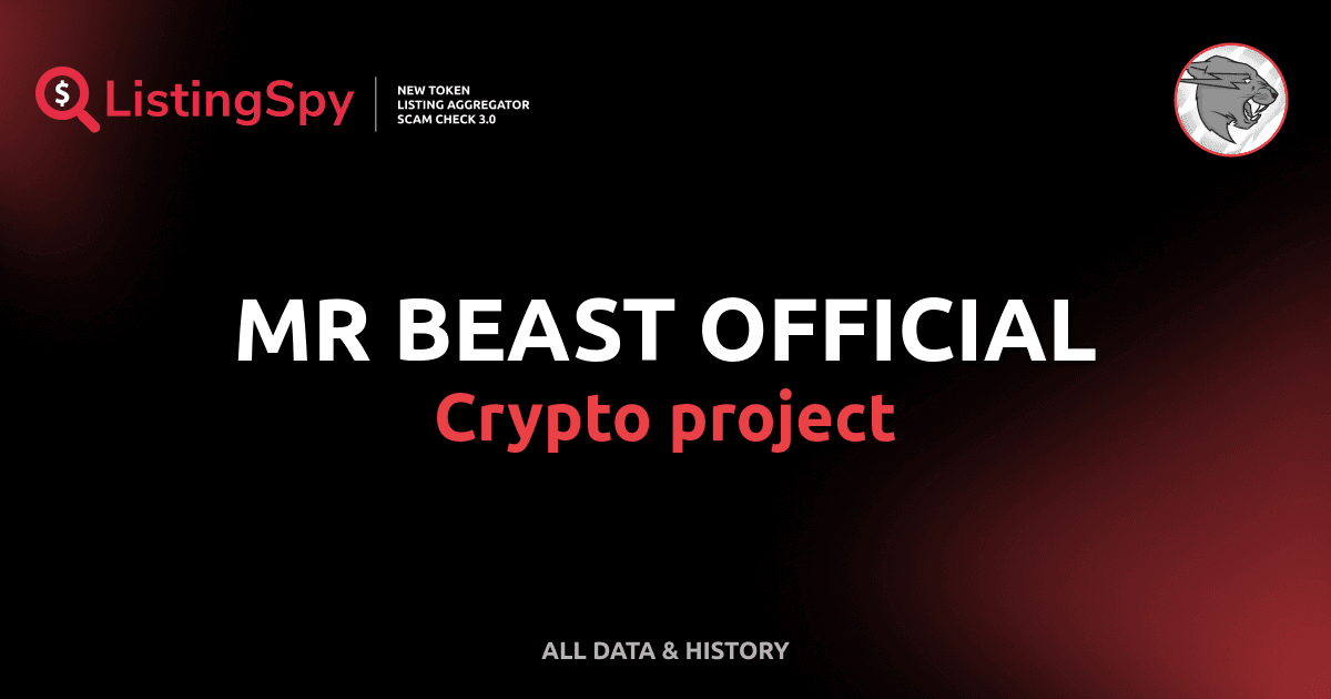 MR BEAST OFFICIAL crypto project: BEAST token listings, events ...