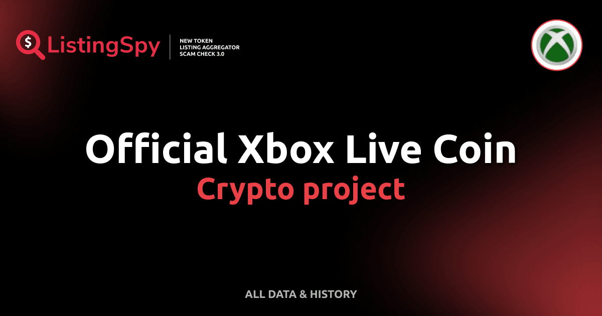 Official Xbox Live Coin crypto project: XBL token listings, events ...