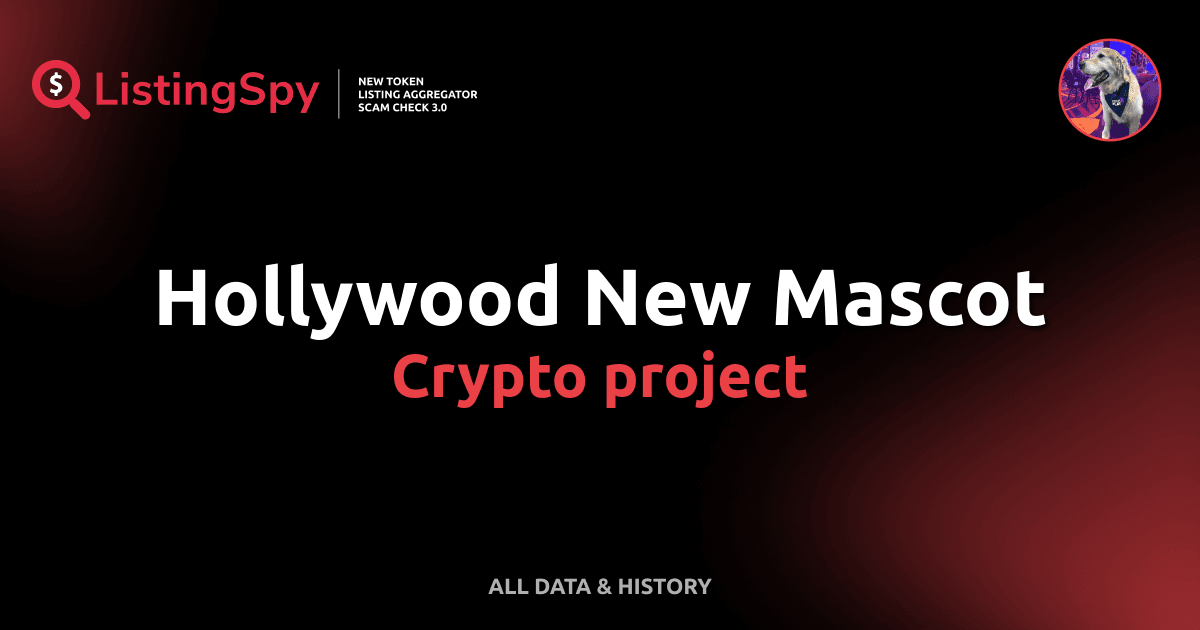 Hollywood New Mascot crypto project: Biggie token listings, events ...