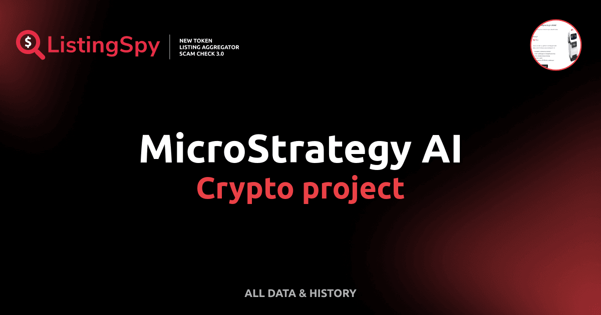 MicroStrategy AI crypto project: AUTO token listings, events, analysis ...