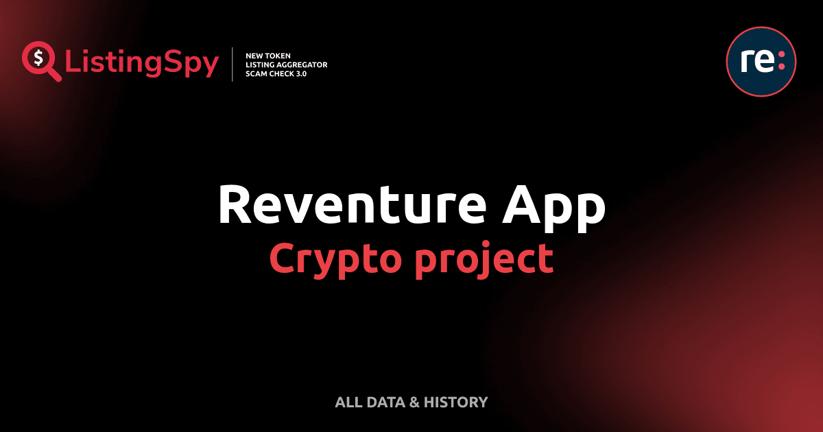 Reventure App crypto project: REV token listings, events, analysis | ListingSpy
