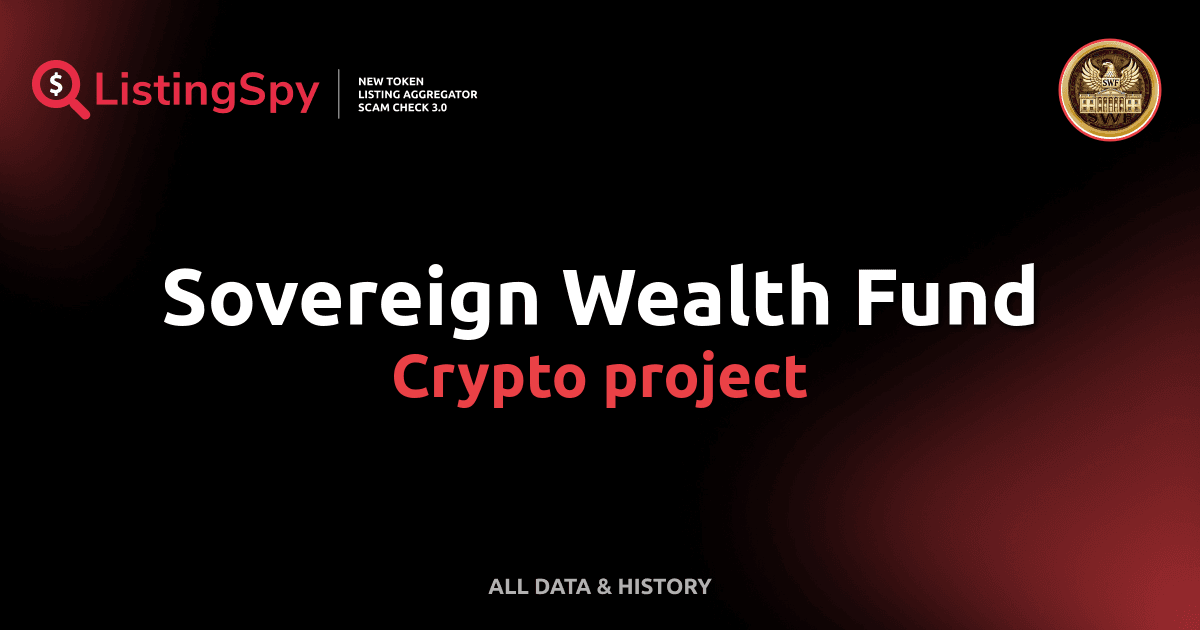 Sovereign Wealth Fund crypto project: SWF token listings, events ...