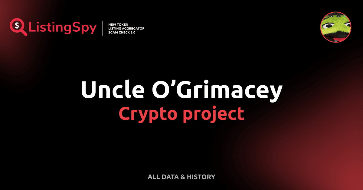 Uncle O’Grimacey crypto project: GRIMACEY token listings, events ...