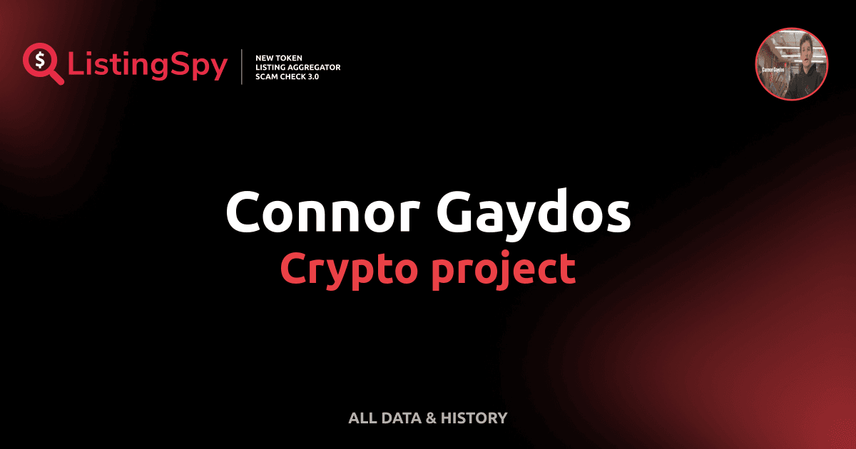 Connor Gaydos crypto project: GAY token listings, events, analysis ...