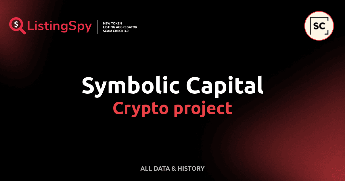 Symbolic Capital crypto project: SYMBOLIC token listings, events, analysis | ListingSpy