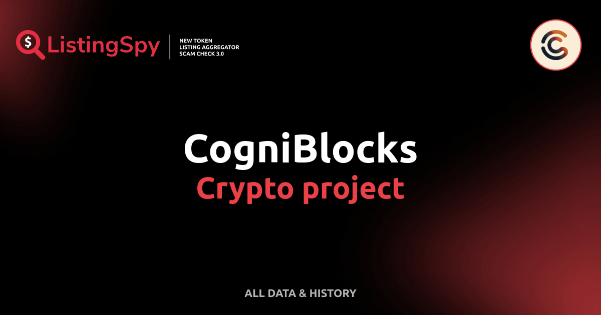 CogniBlocks crypto project: Cogni token listings, events, analysis | ListingSpy