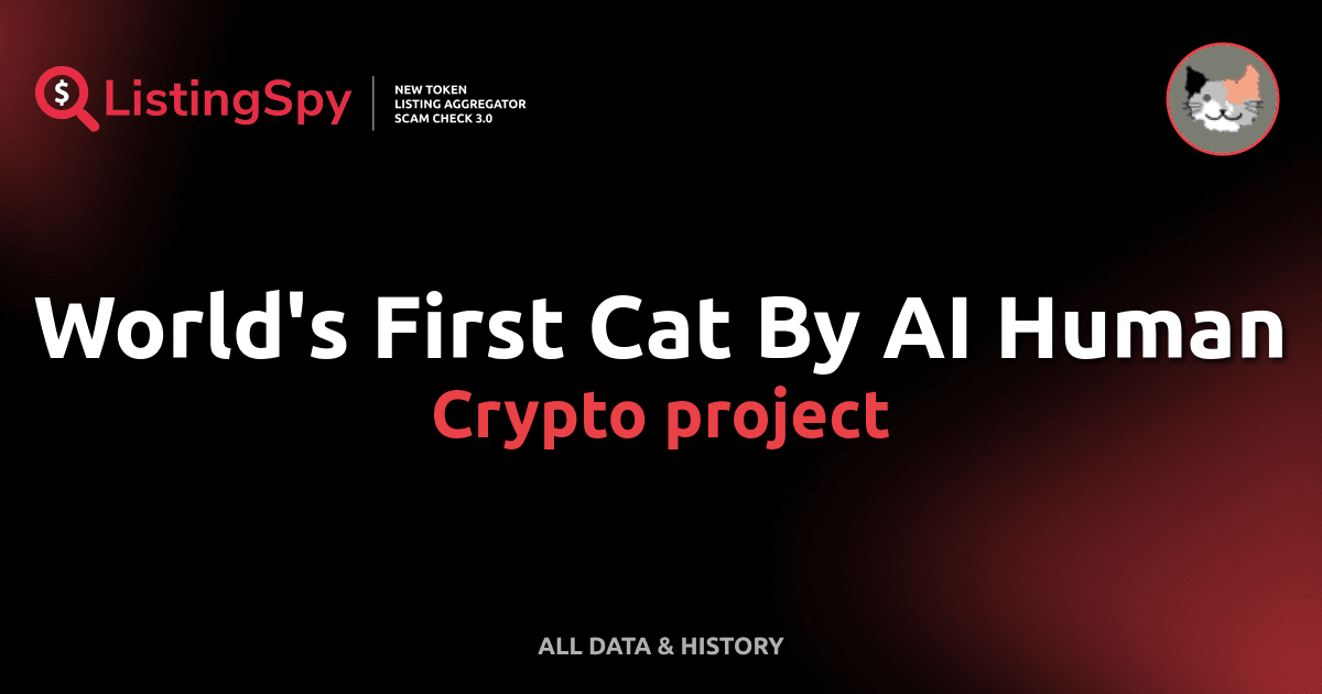 World's First Cat By AI Human crypto project: CALICO token listings ...