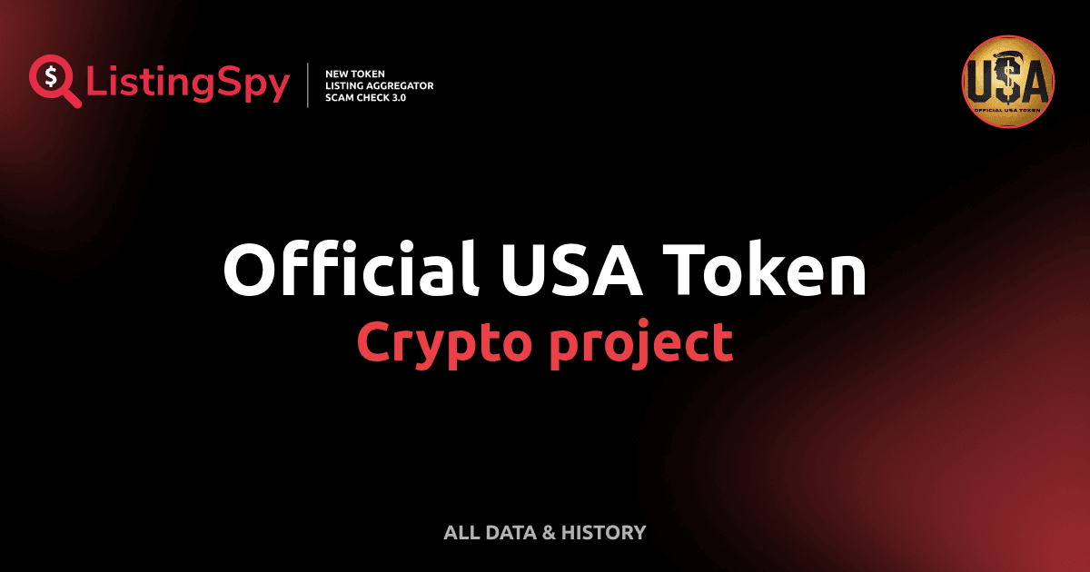 Official USA Token crypto project: USA token listings, events, analysis | ListingSpy
